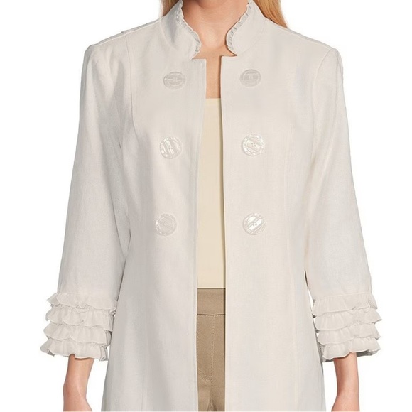 Multiples | Jackets & Coats | Multiples White Linen Blend Jacket | Poshmark